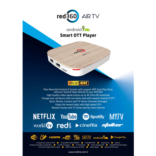 Redline 360 AirTv Android Box 9 | STARLINE IPTV ARABIC