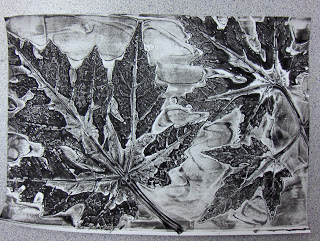 CONTRASTING PRINTMAKING LEAVES