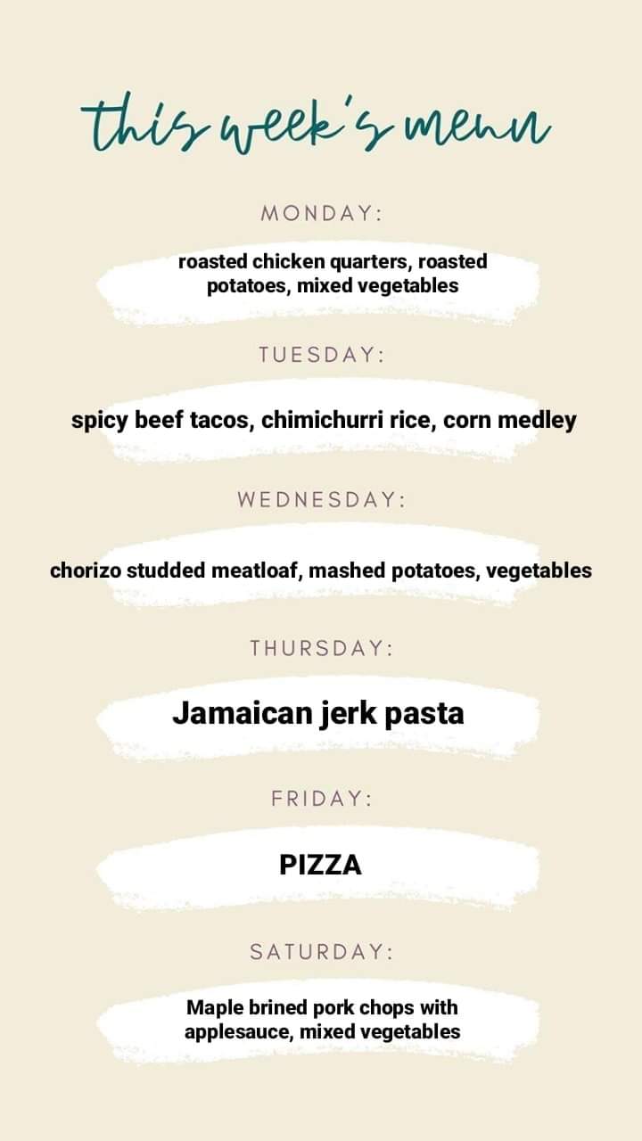 Weeknight Meal Plan Ideas | Nik Snacks - Nik Snacks