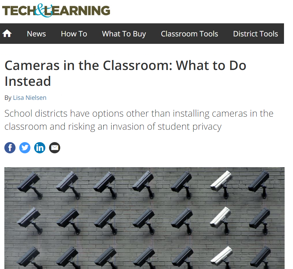 Lisa Nielsen: The Innovative Educator: Cameras in the Classroom? What ...