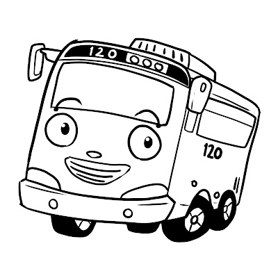 [Coloring Page] Tayo The Little Bus