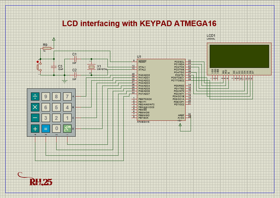 LCD DISPLAY dengan KEYPAD ATMEGA16 ~ THE RIGHT HAND