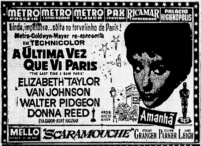 A Última Vez Que Vi Paris 1954 Dubl | projetorantigo