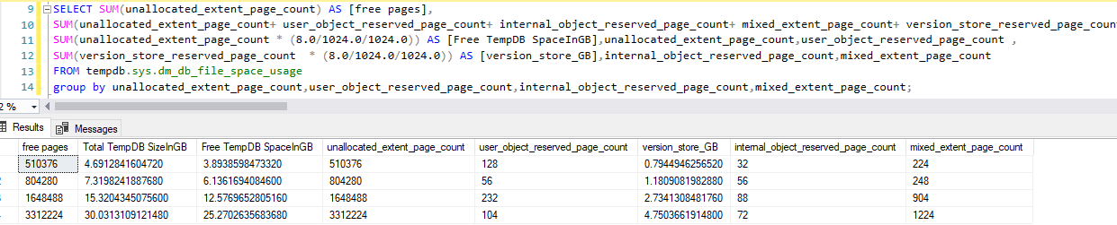 SQL-Server Temp Database Space Issue