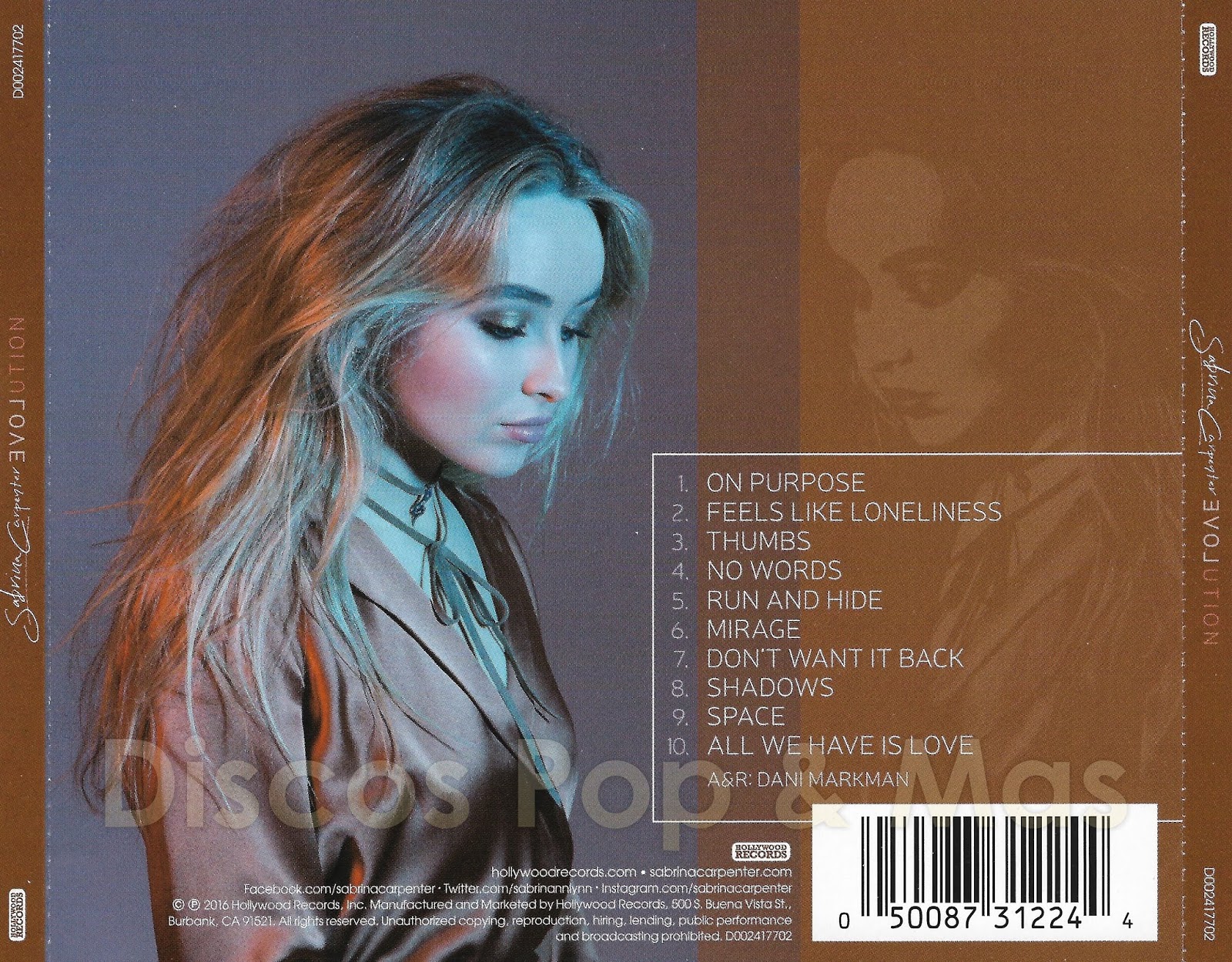 Discos Pop & Mas: Sabrina Carpenter - EVOLution