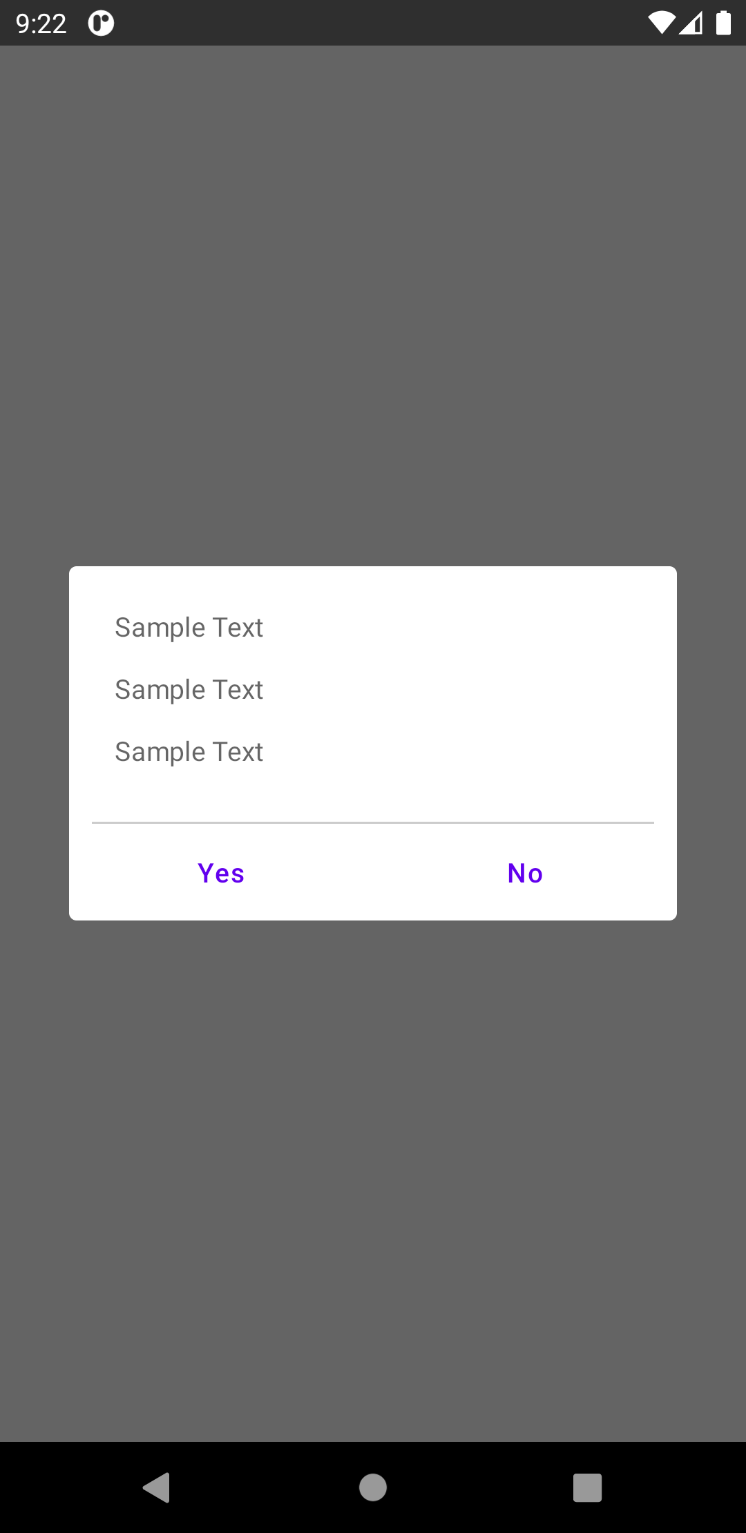 Showing Alert Dialog with compose example android