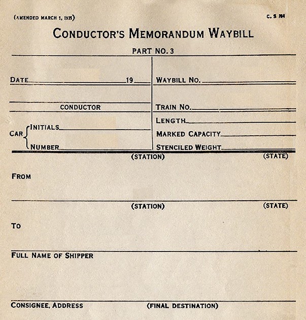 modeling the SP: Waybills, Part 91: model Form 704