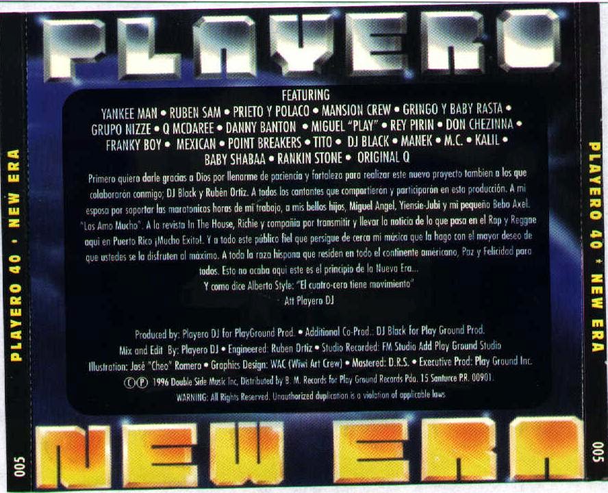 OLD SCHOOL RAP AND REGGAE: Playero 40 New Era