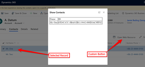 Microsoft Dynamic CRM: How to open a web resource and pass parameter in ...