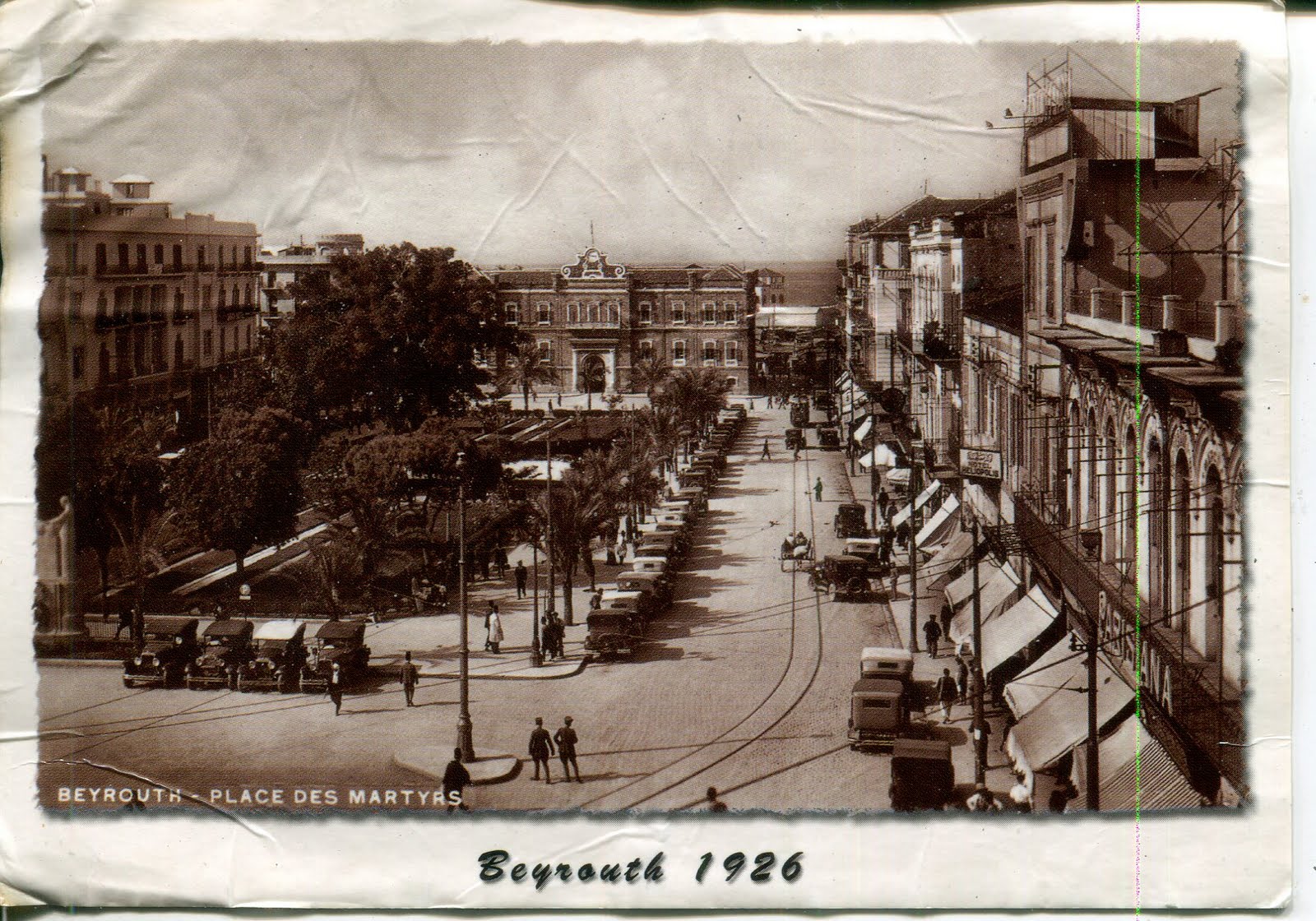 collect ROC: Lebanon Postcard: Martyrs Square, Beirut 1926