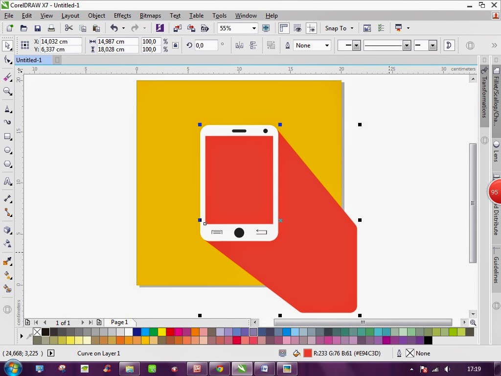 Dyne Creative Studio: TUTORIAL COREL DRAW: CARA MEMBUAT FLAT DESIGN ...