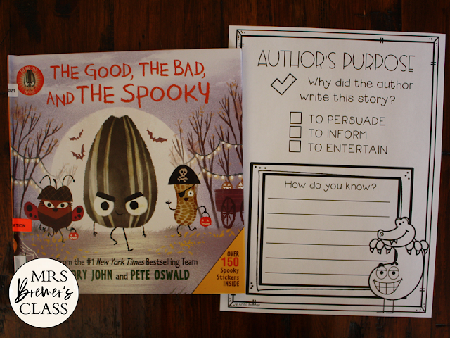The Good, The Bad, and the Spooky Book Activities | Mrs. Bremer's Class