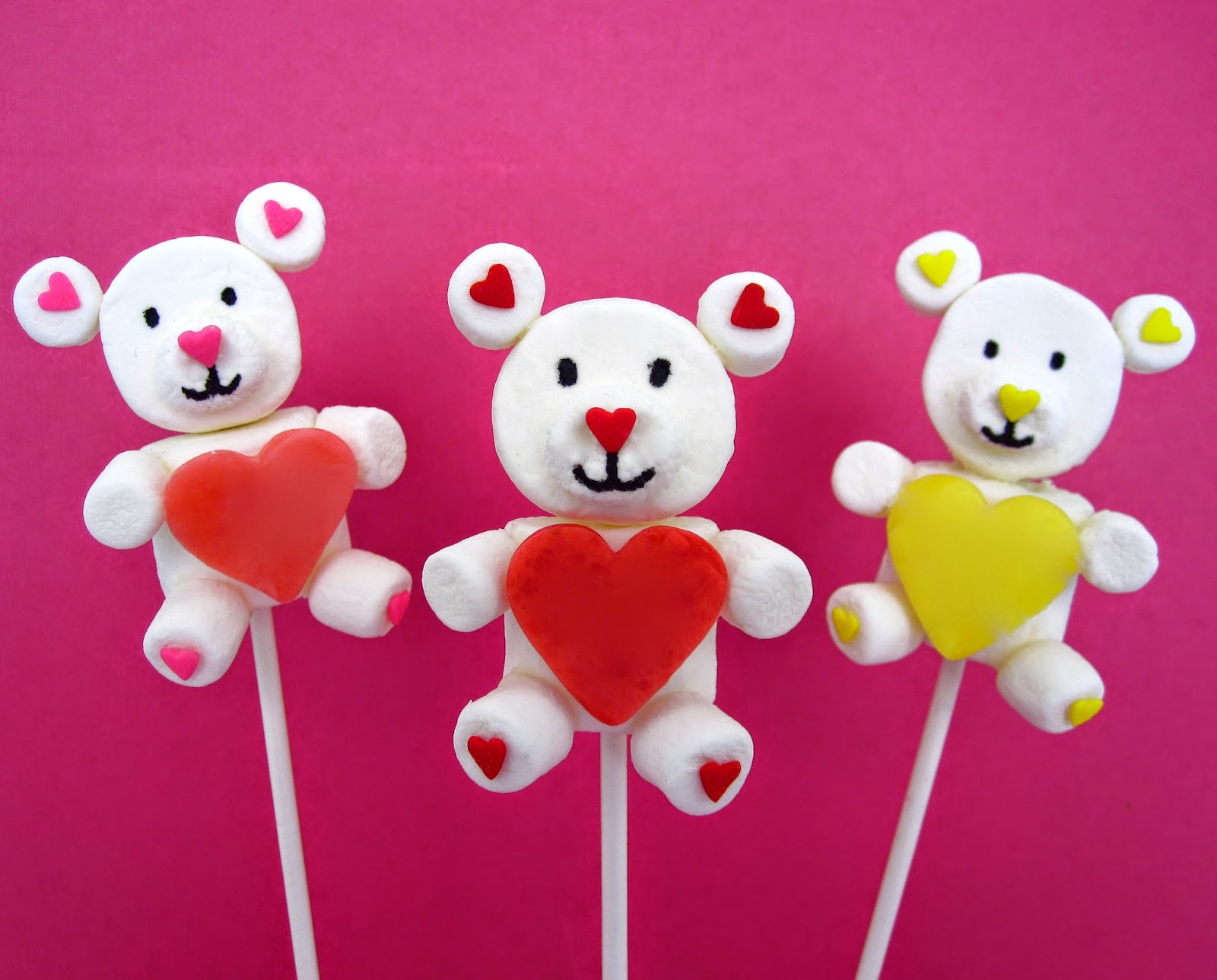 Marshmallow Valentine Teddy Pops - The Lindsay Ann