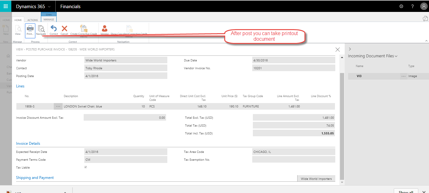 Dynamic 365 Finance and Operations: Vendor Invoice Process in Dynamics365