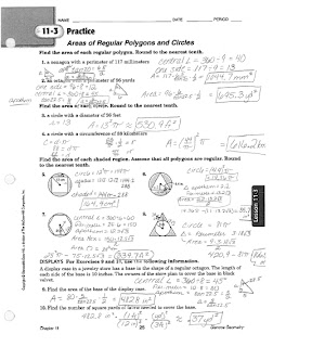 Math Classes Spring 2012: Geometry? I loaded the wrong worksheet! 11.3 ...