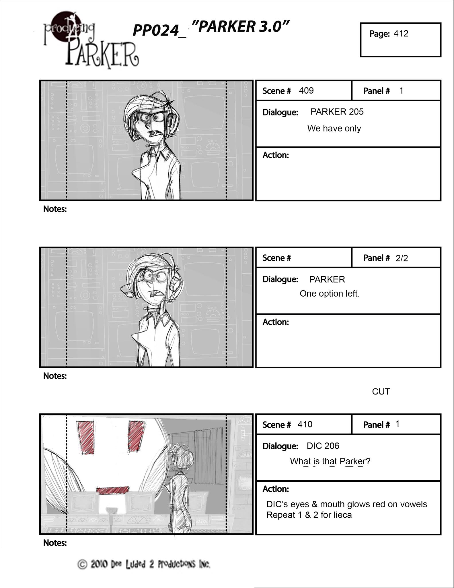 Shane Doyle animation,design,storyboards: Producing Parker "Parker 3.0"