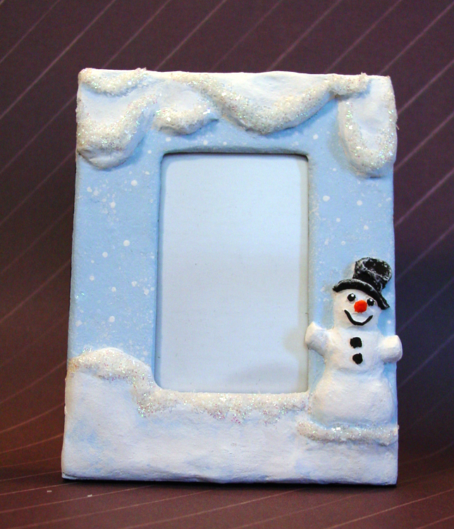 Creative Paperclay® air dry modeling material: Winter Snowman Picture ...