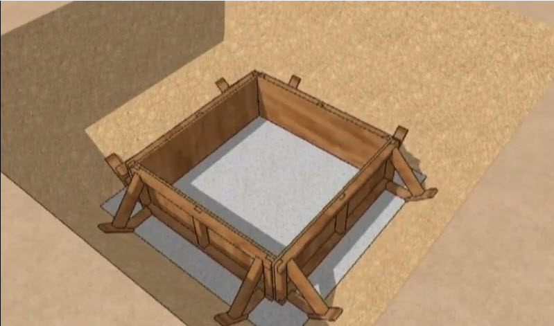 Animation3D video showing the process of building and concrete ...