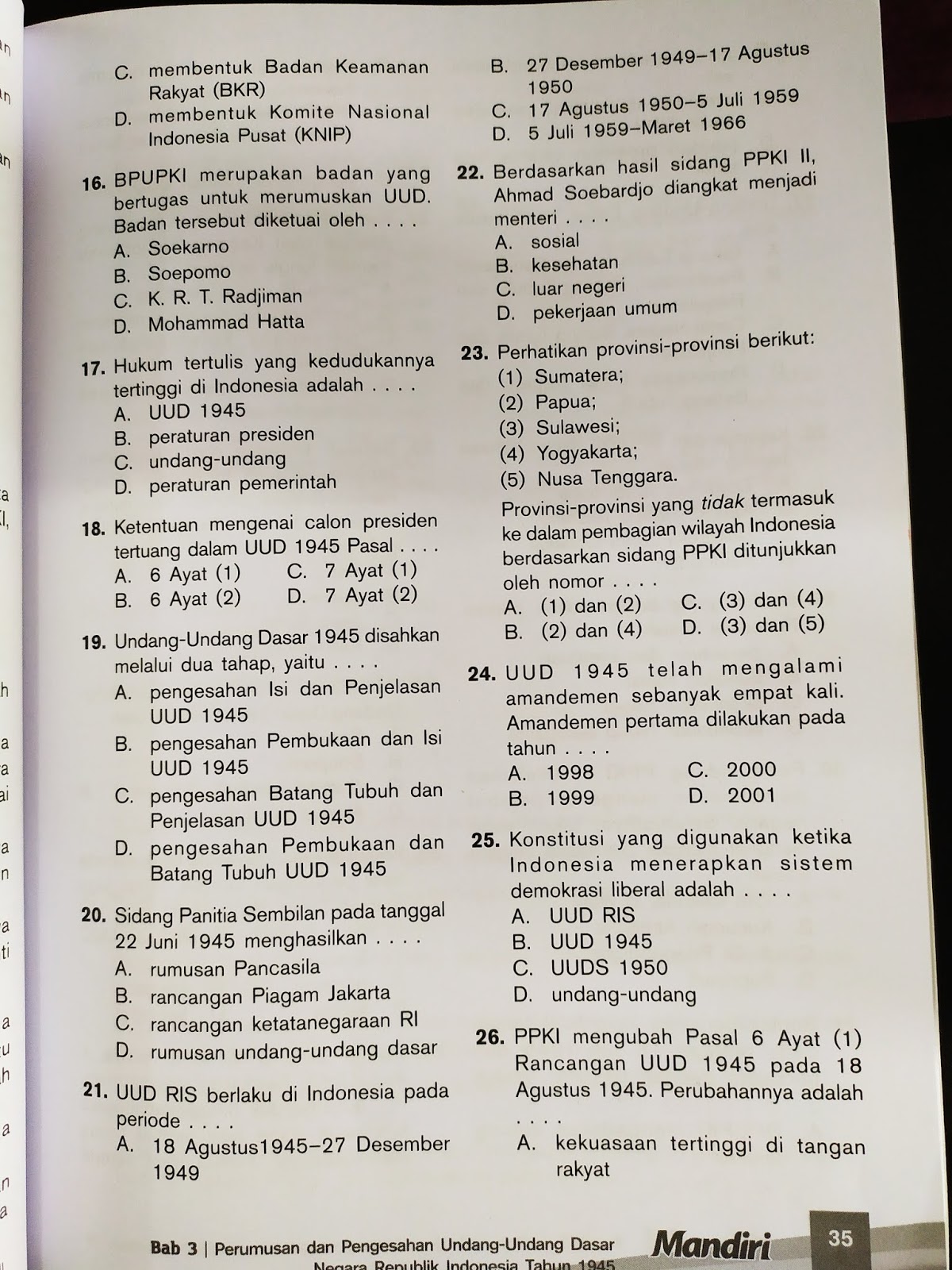 PPKn Pedia: LATIHAN SOAL PENILAIAN HARIAN PPKn BAB 3 KELAS 7 SMP PPKn Pedia: LATIHAN SOAL PENILAIAN HARIAN PPKn BAB 3 KELAS 7 SMP