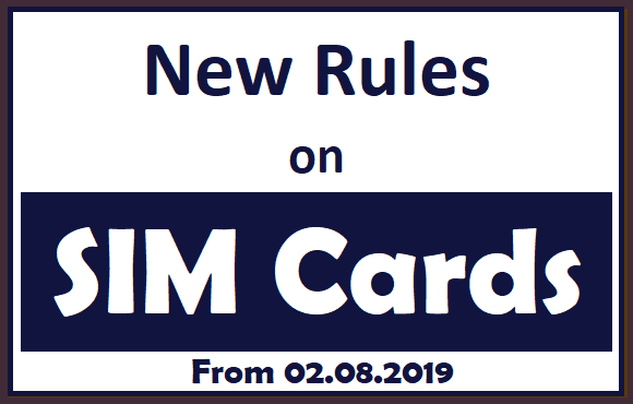 New Rules on SIM Cards - Teacher