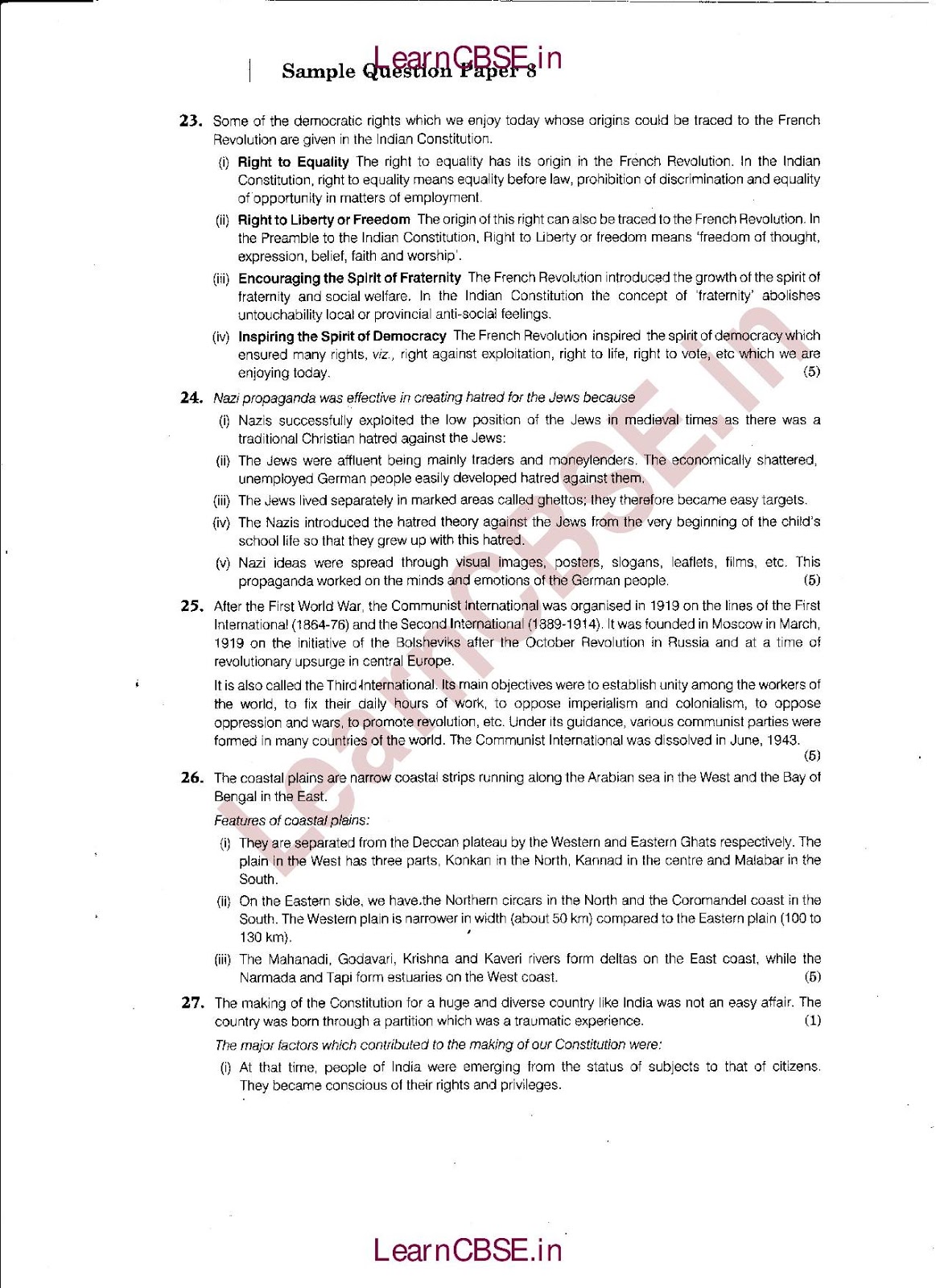 Dass And Brown World School Class 9 Bluebell Sst 9th Sample Paper dass-and-brown-world-school-class-9-bluebell-sst-9th-sample-paper