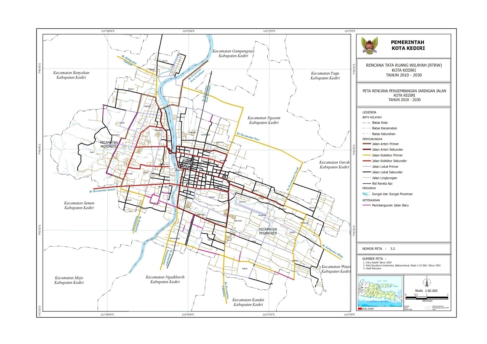 EKSISTING PRASARANA ~ Profil Kota Kediri