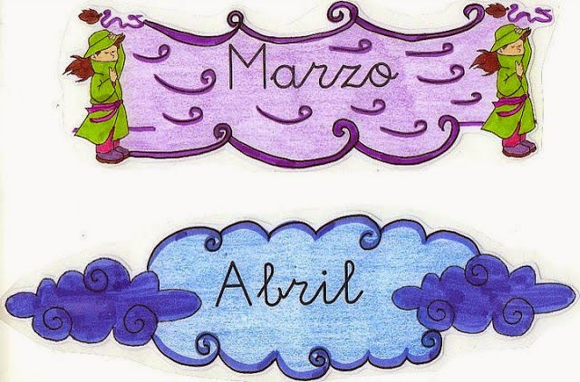 Maestra de Infantil: Nuevos carteles para los meses del año. Aula de ...