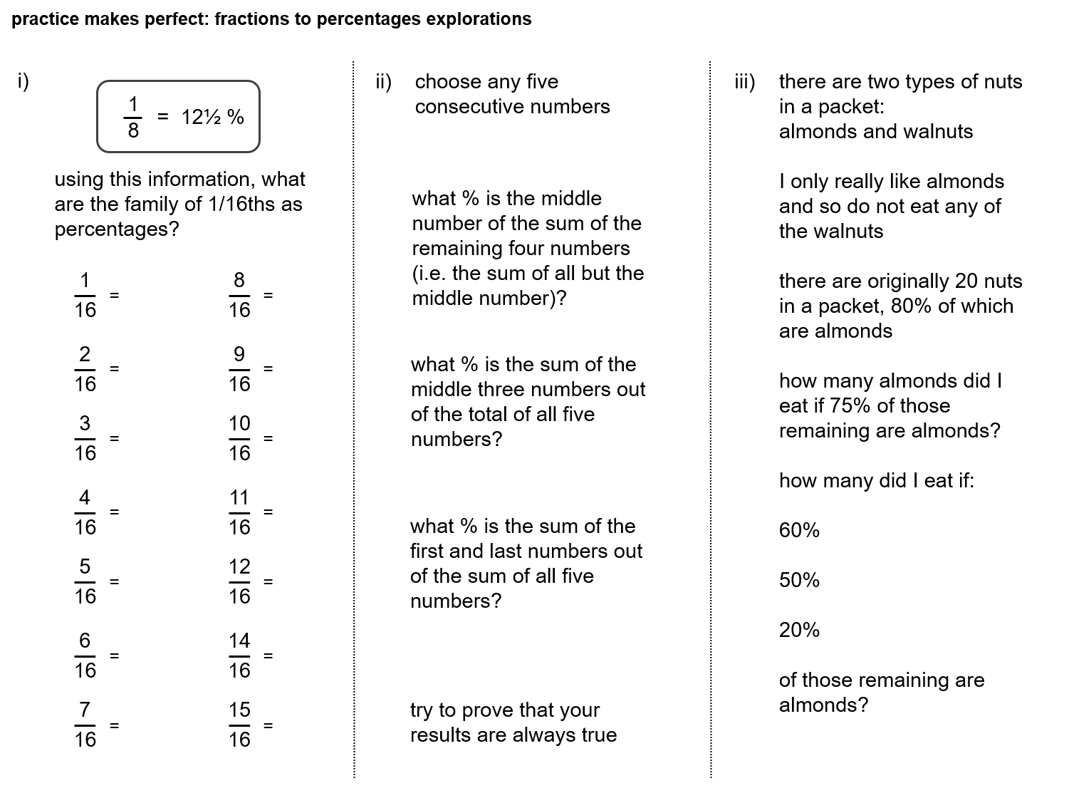 MEDIAN Don Steward mathematics teaching: percentages practice makes perfect