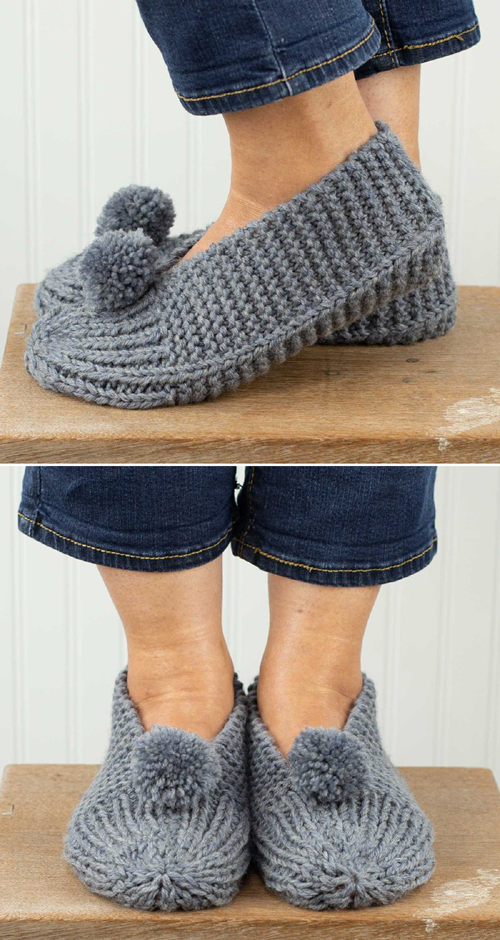 Amazing Knitting: Family Slippers - Free Pattern