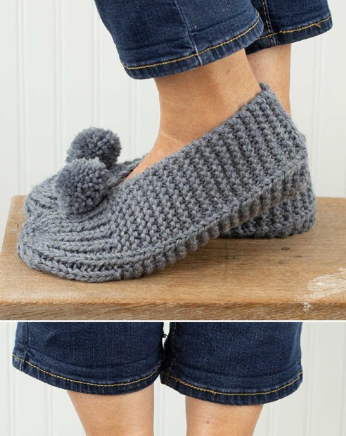 Amazing Knitting: Family Slippers - Free Pattern