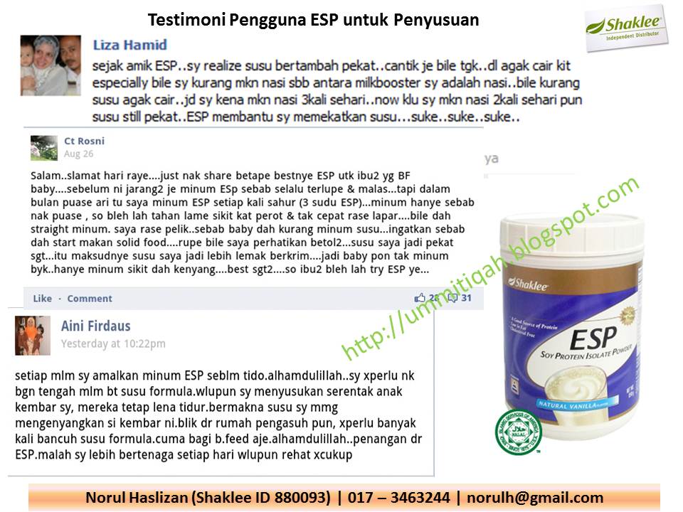 Bayi Lebih Kenyang, Tidur Lebih Lena ~ Testimoni ESP | Ummi Tiqah ...