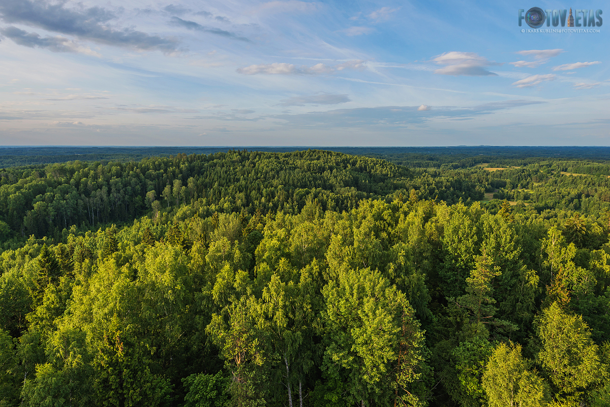Skats no Lielā Liepu kalna skatu torņa - Fotovietas