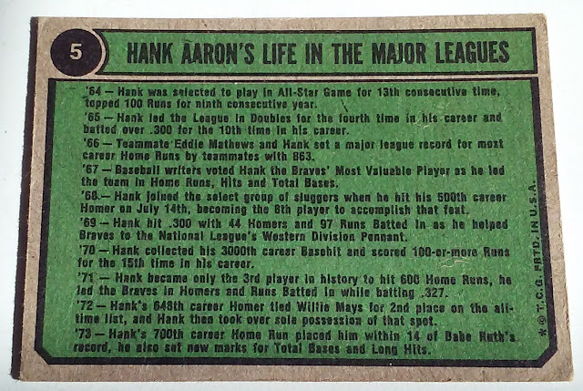 Phungo: 1974 Topps #5 Hank Aaron