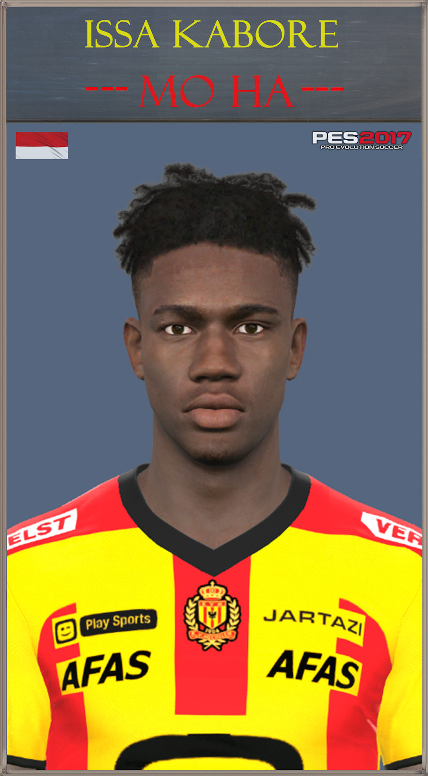 Faces by Mo Ha: Pes 2017 Issa Kabore (KV Mechelen)