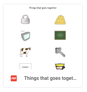 Things that goes together