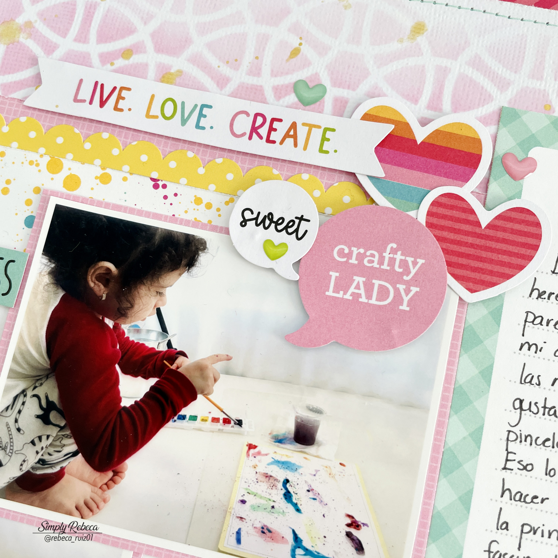 Colorful Art Layout - Simply Rebeca