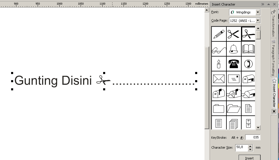 Insert Symbol Character Pada CorelDRAW Menyisipkan Simbol/Icon Masjid ...
