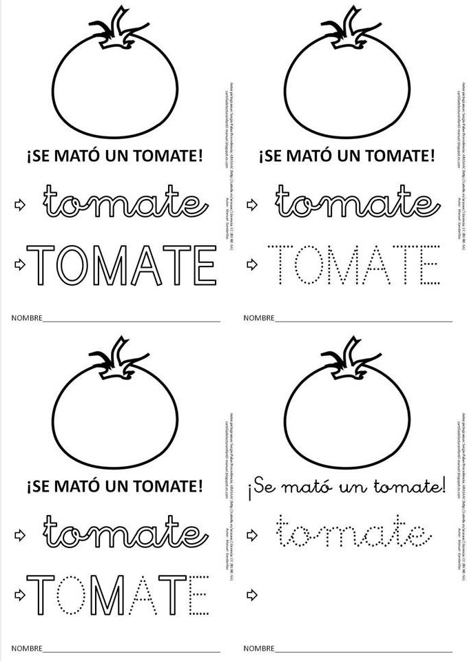 CARTILLA DE LECTURA INFANTIL : TOMATE ADIVINANZA ESCRITURA POESÍA ...