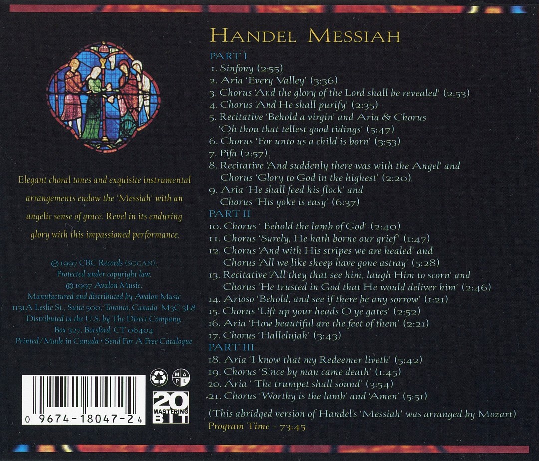 makdelart - classique: Handel - Messiah (arr. Mozart - sung in English) [highlights] (Vancouver ...