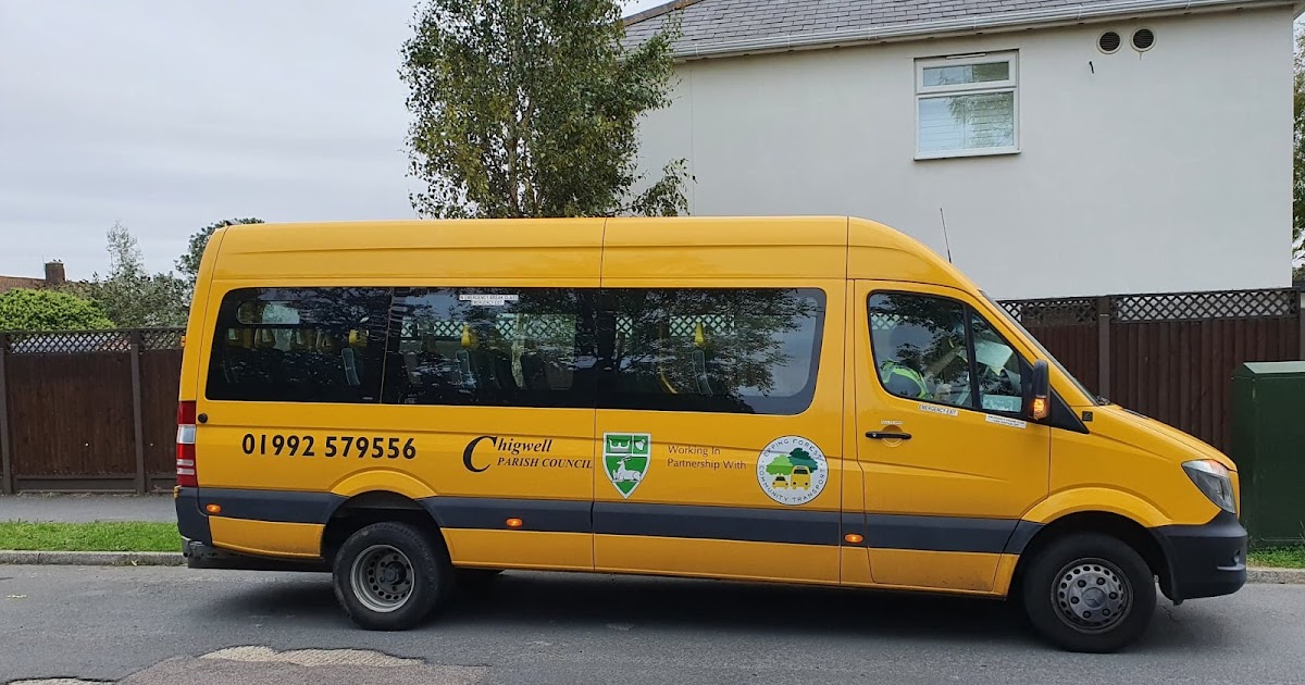 The one Yellow Bus being used for Chigwell is filled to capacity!