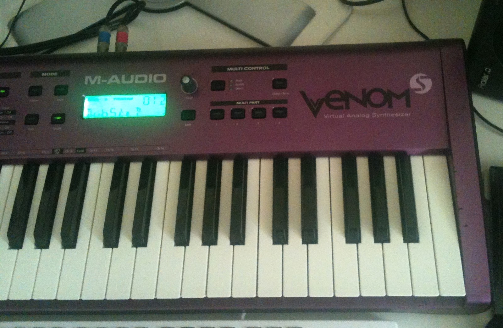 MATRIXSYNTH: Prototype Purple M-Audio VENOM Virtual Analog Synthesizer