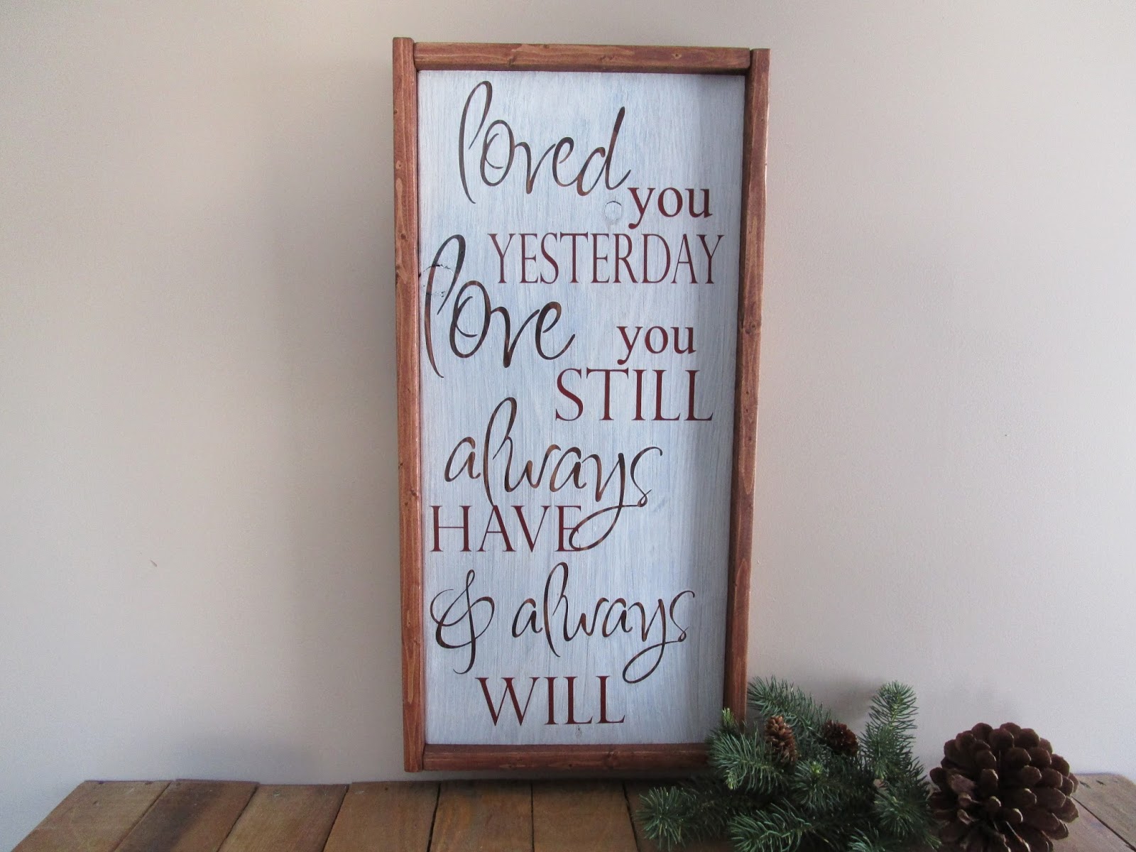 Northwoods Attic: Framed Hand Painted Wood Signs with Quotes
