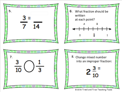 Tried & True Fraction Freebies | Tried and True Teaching Tools