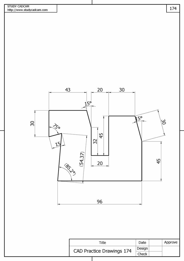 AutoCAD Practice Design #20