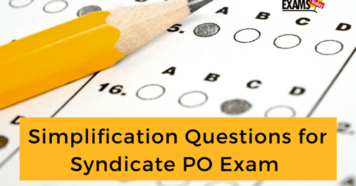 Important Simplification Questions: Set 18 - BankExamsToday