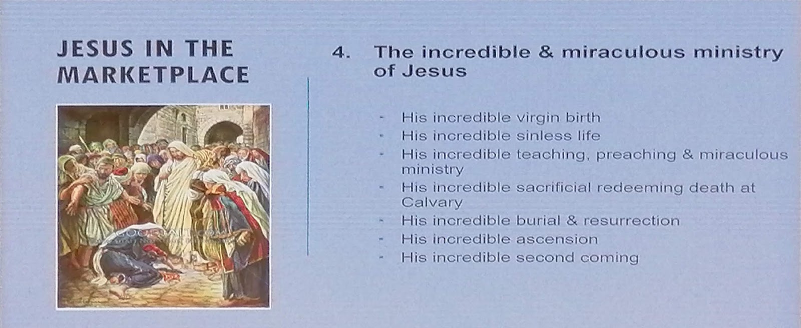 Go and Make Disciples (Matthew 28:19): Jesus in the Marketplace