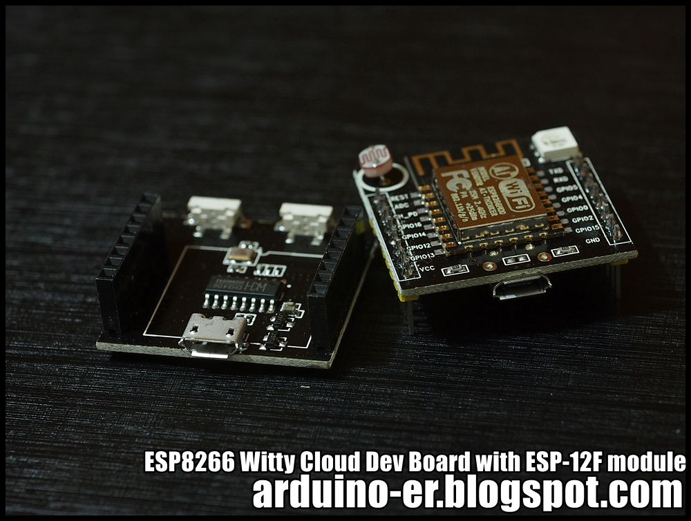 Arduino-er: ESP8266 Witty Cloud Development Board with ESP-12F module