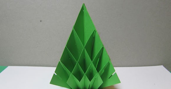 Sliceform Christmas Tree with Angled Slices