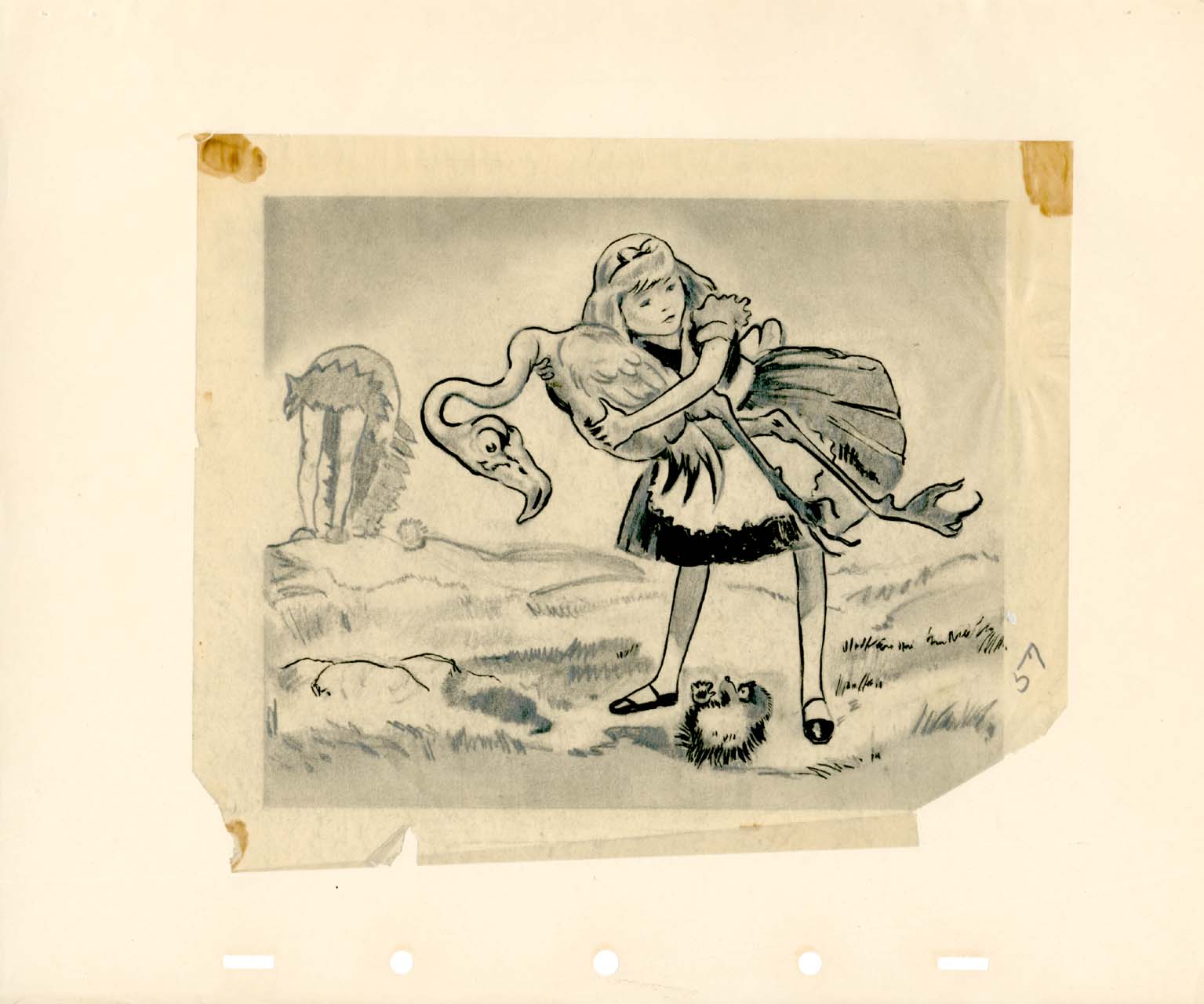 Vintage Disney Alice in Wonderland: David Hall Story Drawing - Alice ...