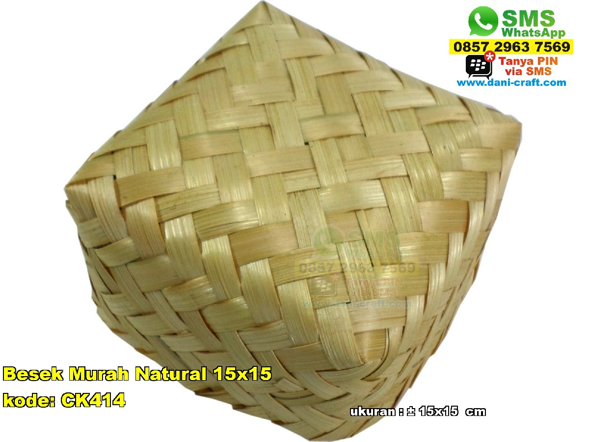 Besek Murah Natural 15×15 | Souvenir Pernikahan